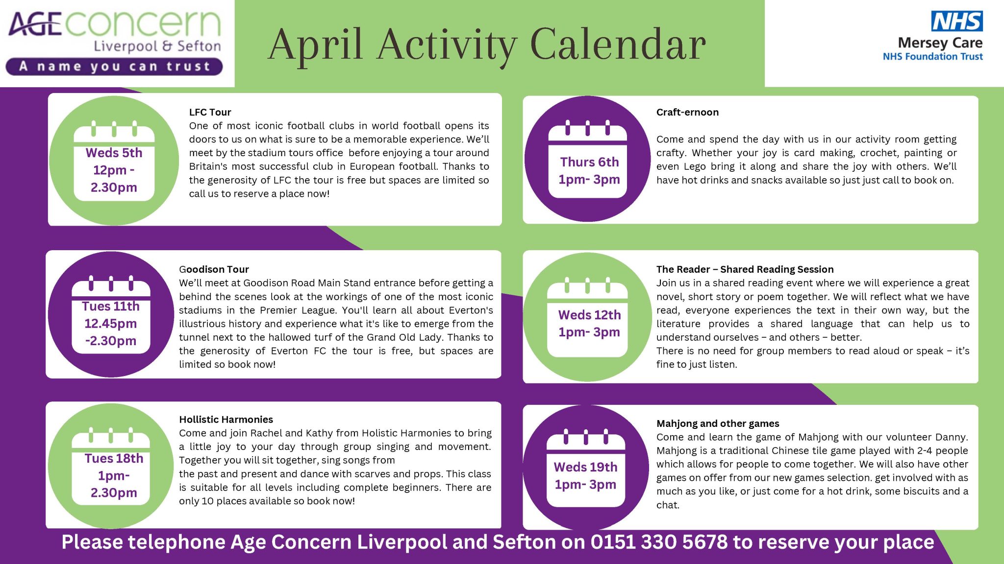 activity program – Age Concern Liverpool & Sefton