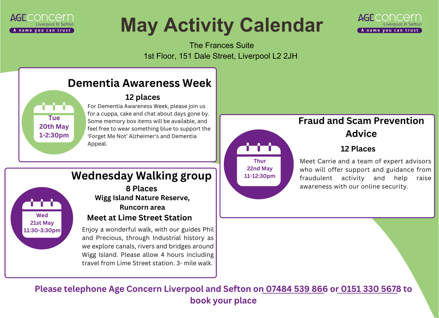 Activity Programme – Age Concern Liverpool & Sefton